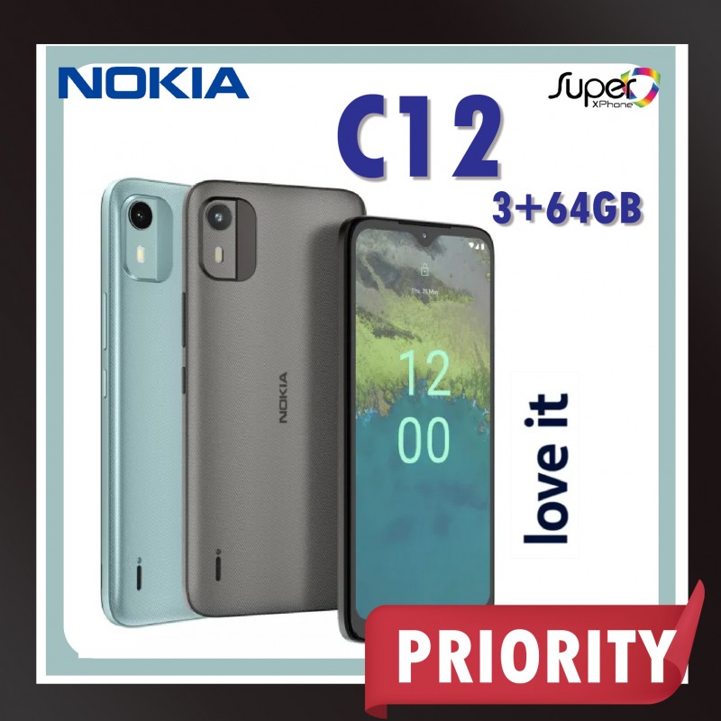 Nokia C12 (3+64GB)ใหม่!! Nokia C12 (3/64GB)จอใหญ่ 6.3" กล้อง 8MP สุดคุ้ม(By SuperTStore ...
